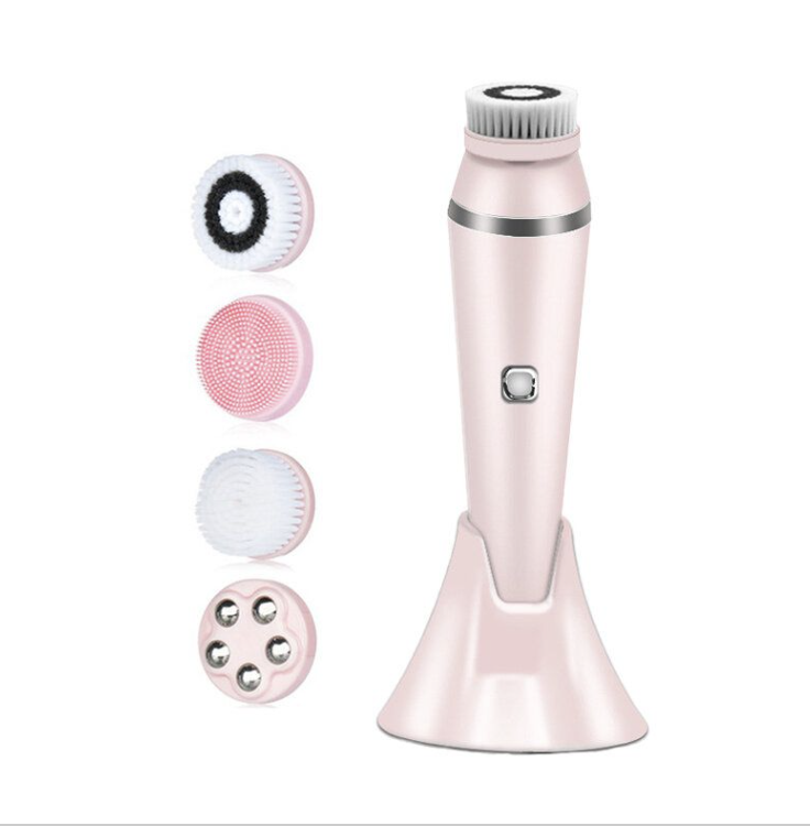 Four in one electric face washing machine-pink - Worthy